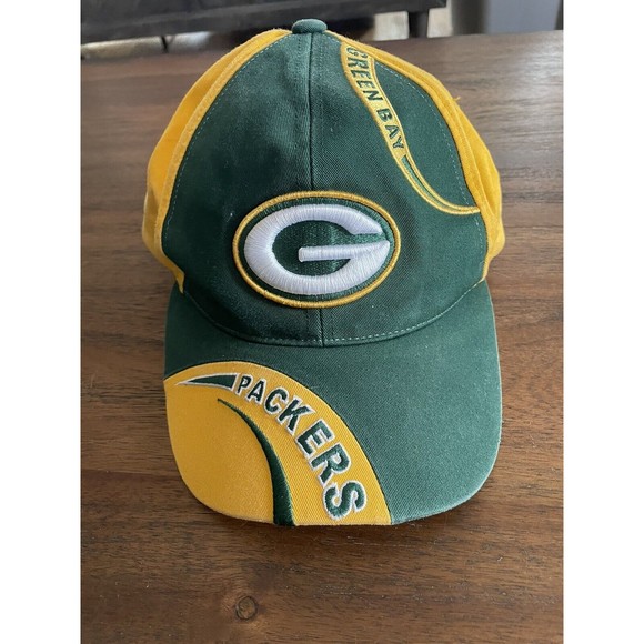 Accessories | Vintage Green Bay Packers Yellow Mesh White Green Nfl Cap ...